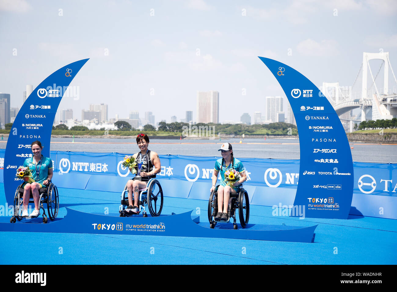 Tokyo, Japan. 17th Aug, 2019. (L-R) Emily Tapp (AUS), Wakako Tsuchida ...