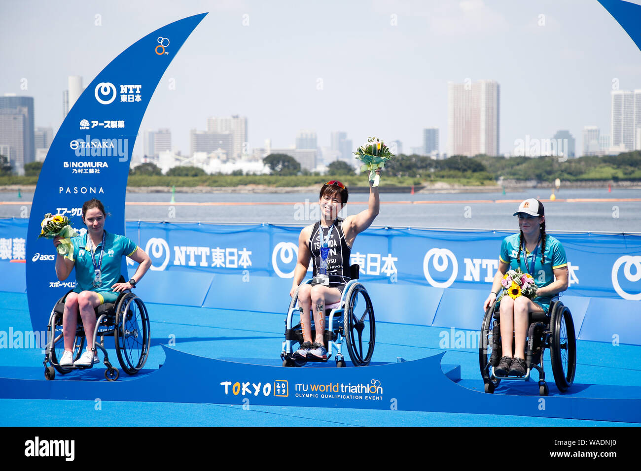 Tokyo, Japan. 17th Aug, 2019. (L-R) Emily Tapp (AUS), Wakako Tsuchida ...
