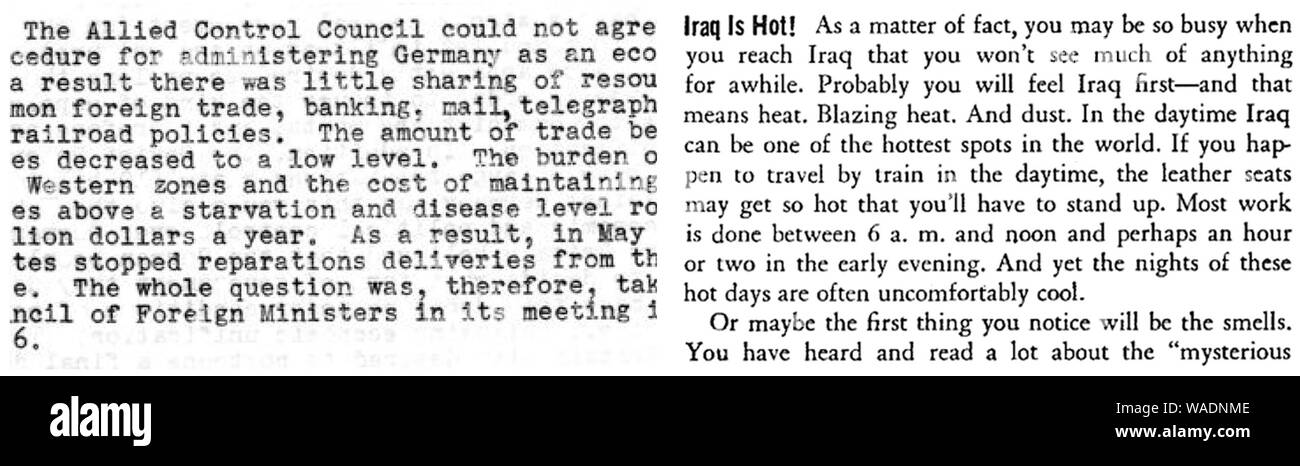 Double and single sentence spaced text examples - US government ...