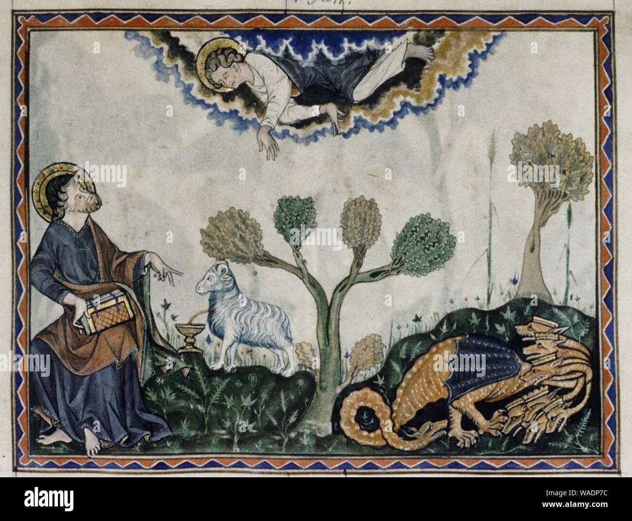 Douce Apocalypse p.045 Dragon cast into the earth Stock Photo - Alamy