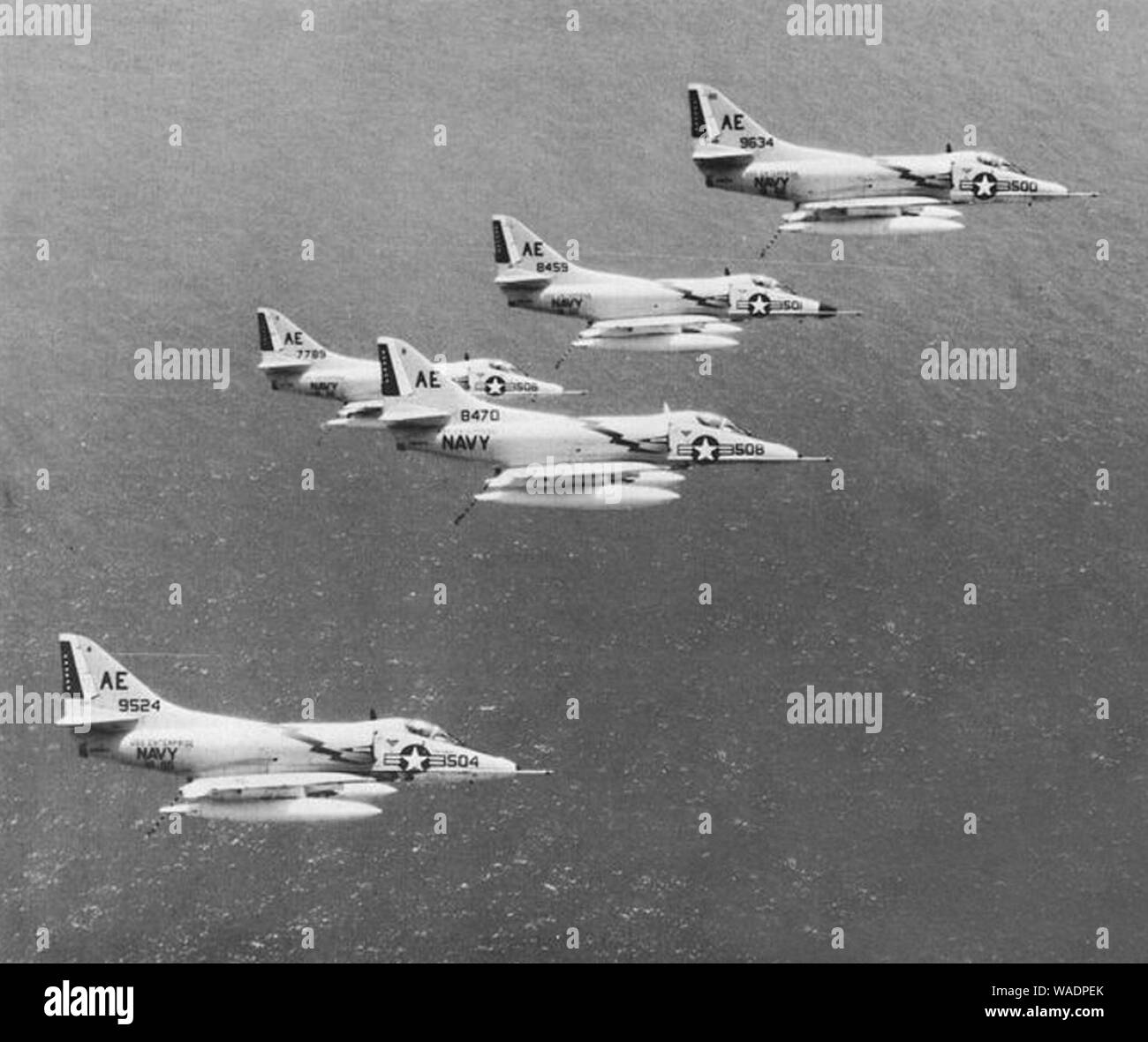 Douglas A-4C Skyhawks of VA-66 in flight, 1964 Stock Photo - Alamy