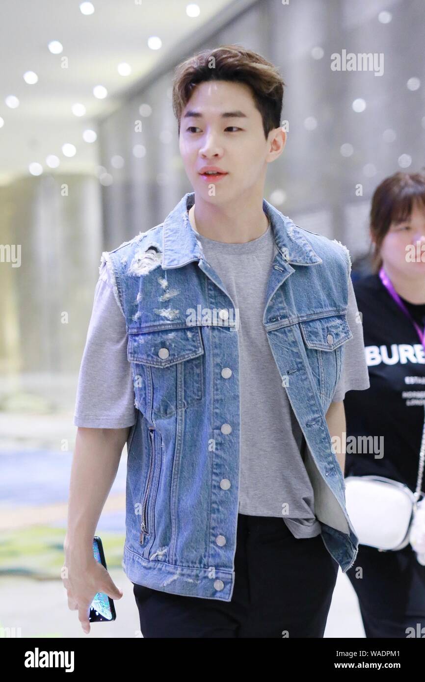Canadian singer and actor Henry Lau arrives at the an airport after ...
