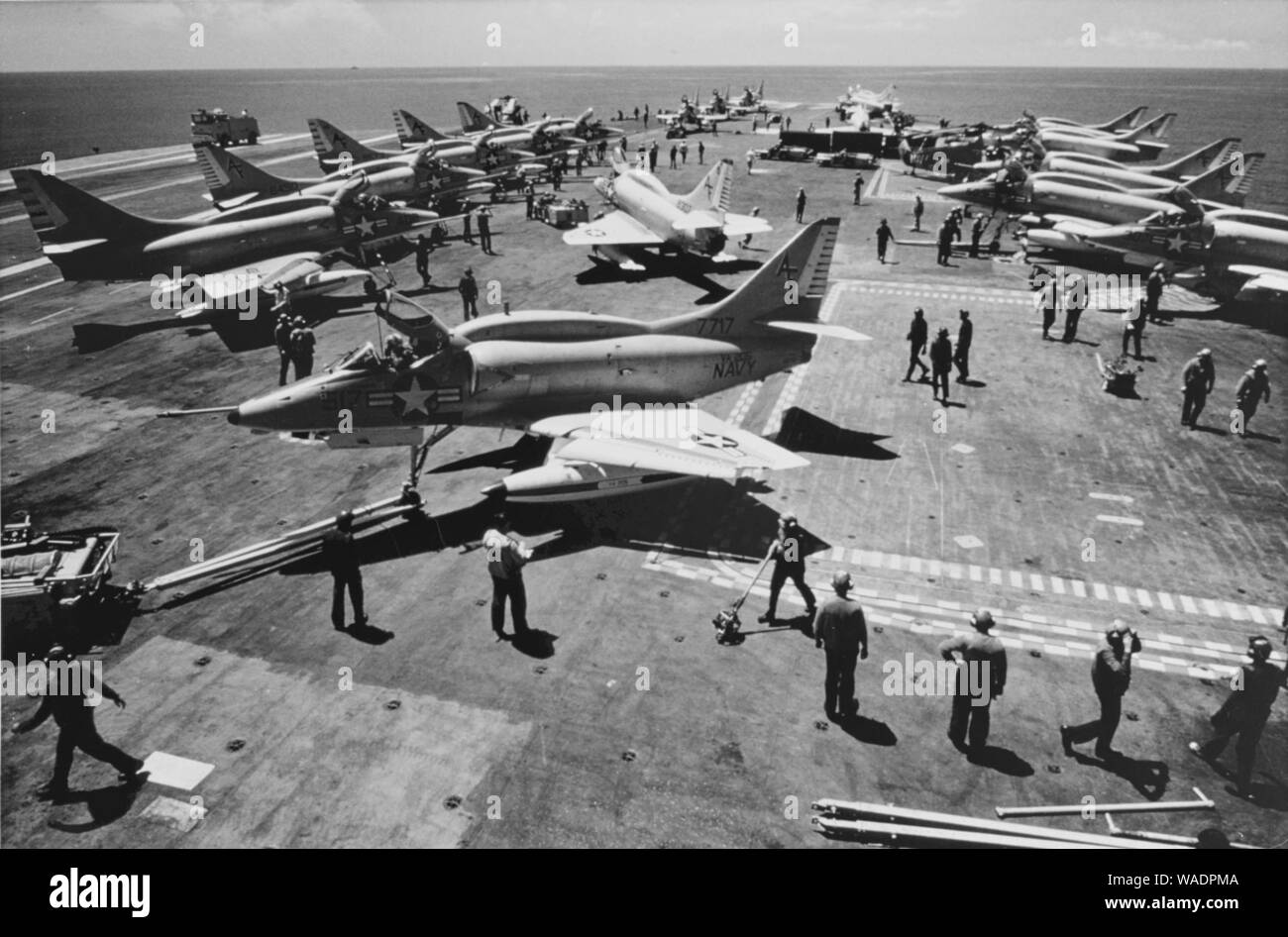 Douglas A-4L Skyhawks of RCVW-20 on USS John F. Kennedy (CVA-67), in ...