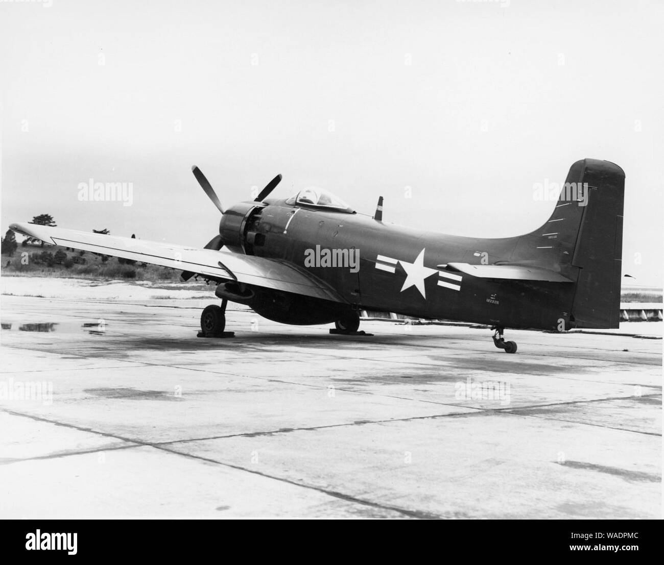 Douglas AD-2W Skyraider aft view Stock Photo - Alamy