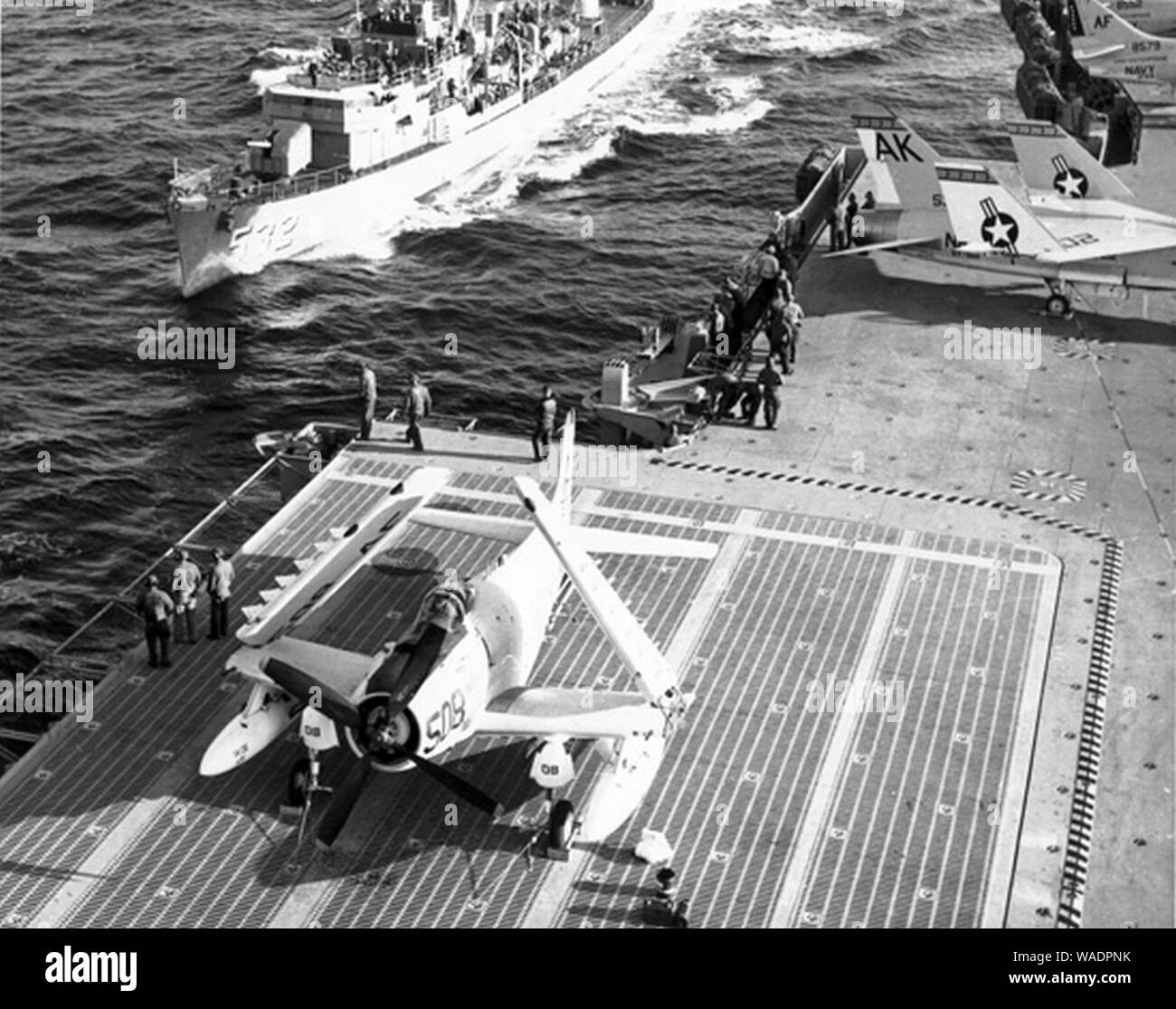 Douglas AD-6 Skyraider of VA-65 aboard USS Enterprise (CVAN-65) in 1962 ...