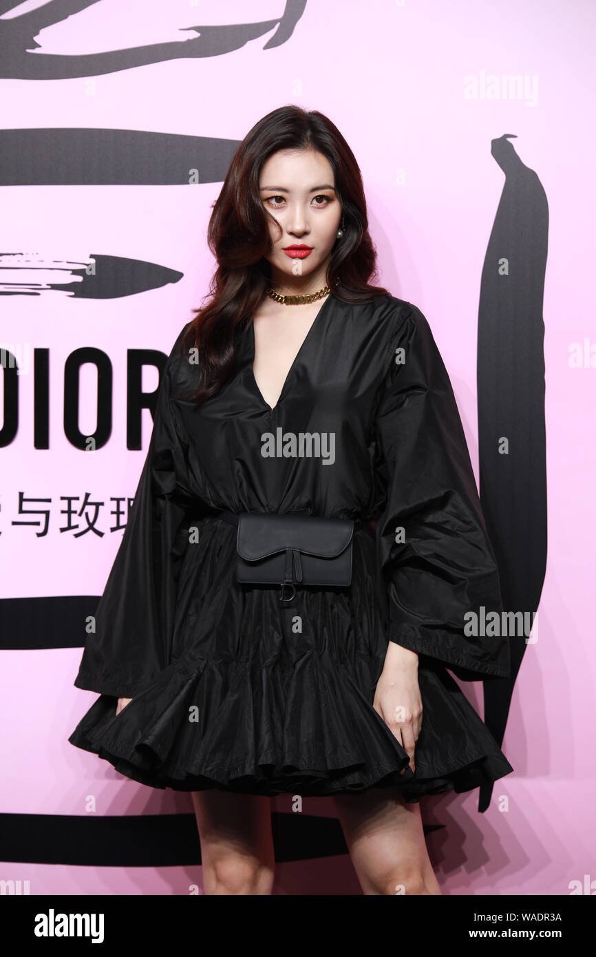 South Korean singer Lee Sun-mi, also known as Sunmi, poses on the red carpet for the Miss Dior ...