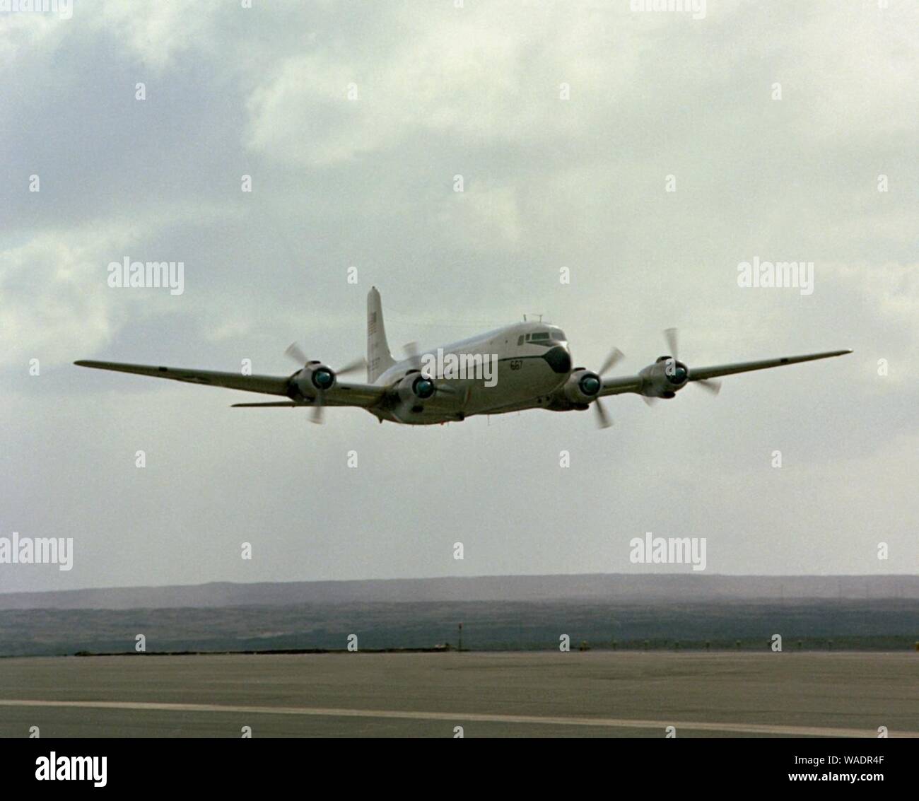 Douglas C-118A Liftmaster taking off in 1988 Stock Photo - Alamy