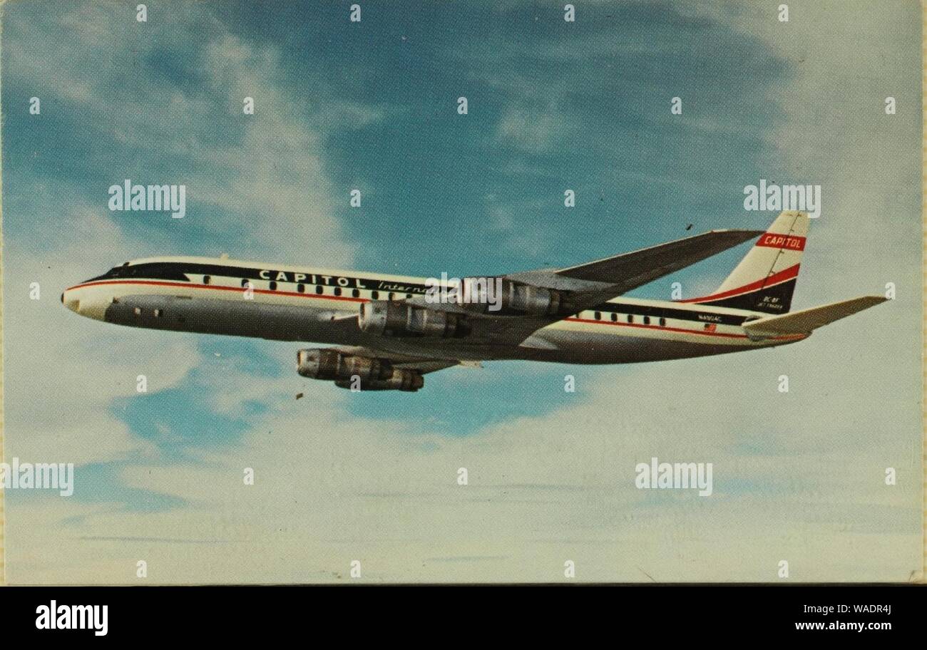 Douglas DC-8 Capitol Airlines Stock Photo - Alamy