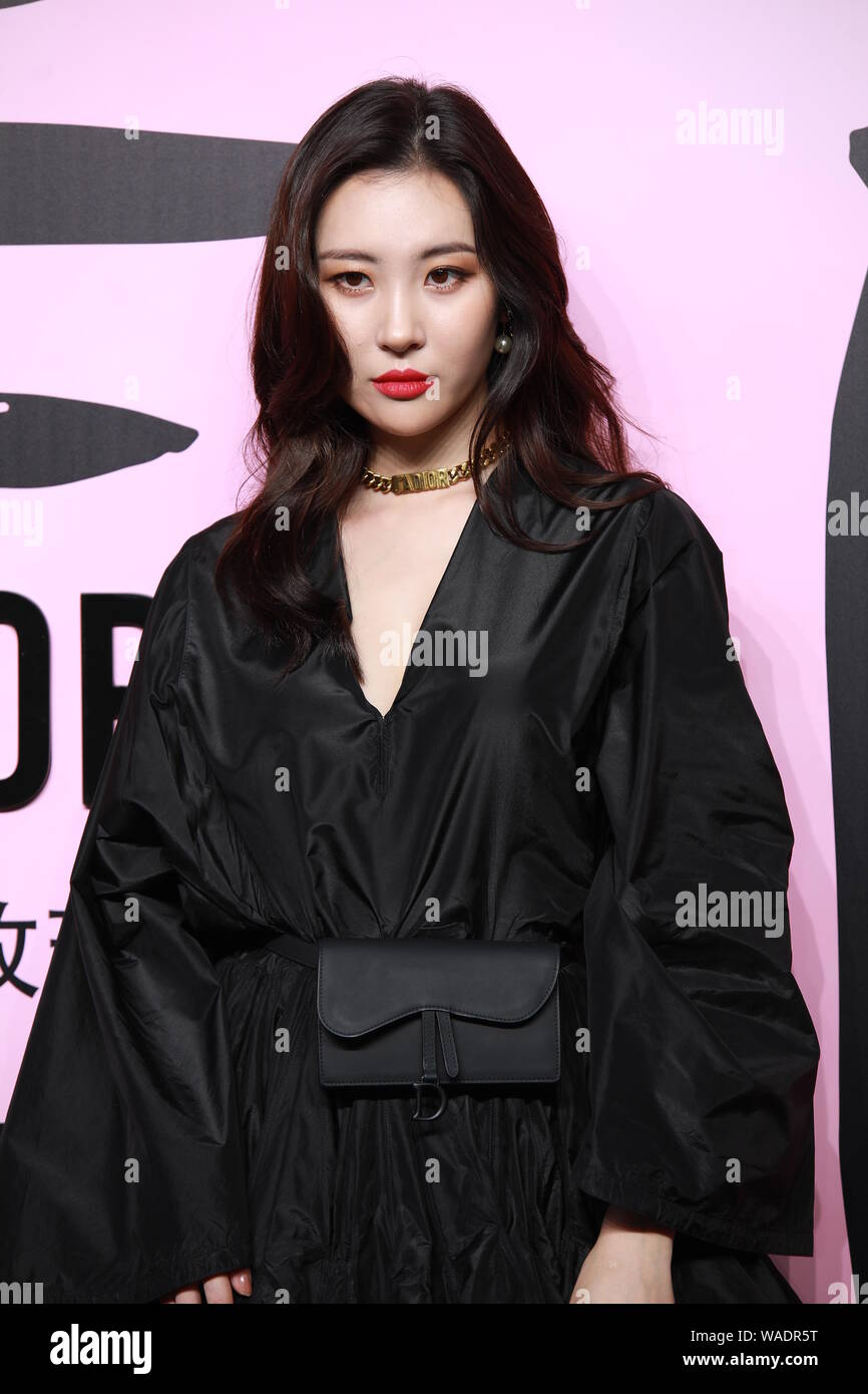 South Korean singer Lee Sun-mi, also known as Sunmi, poses on the red ...