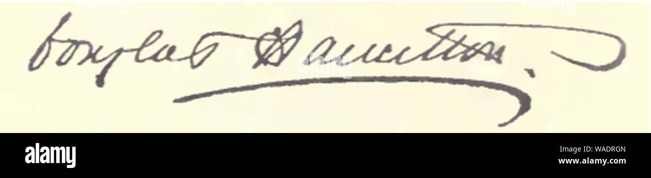 Douglas Hamilton signature Stock Photo - Alamy