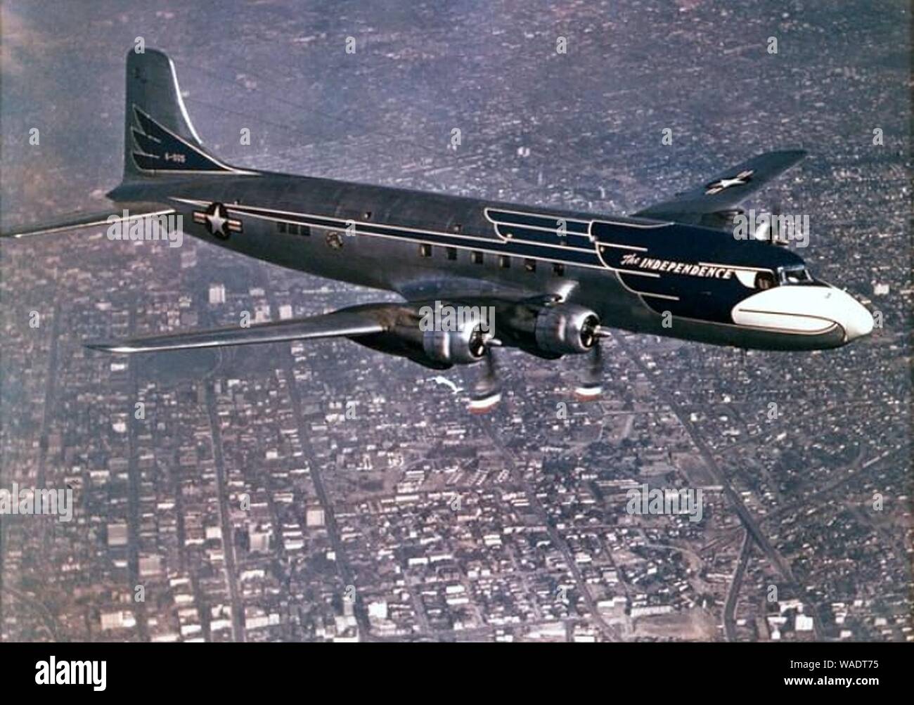 Douglas VC-118 Independence in flight c1947 Stock Photo - Alamy