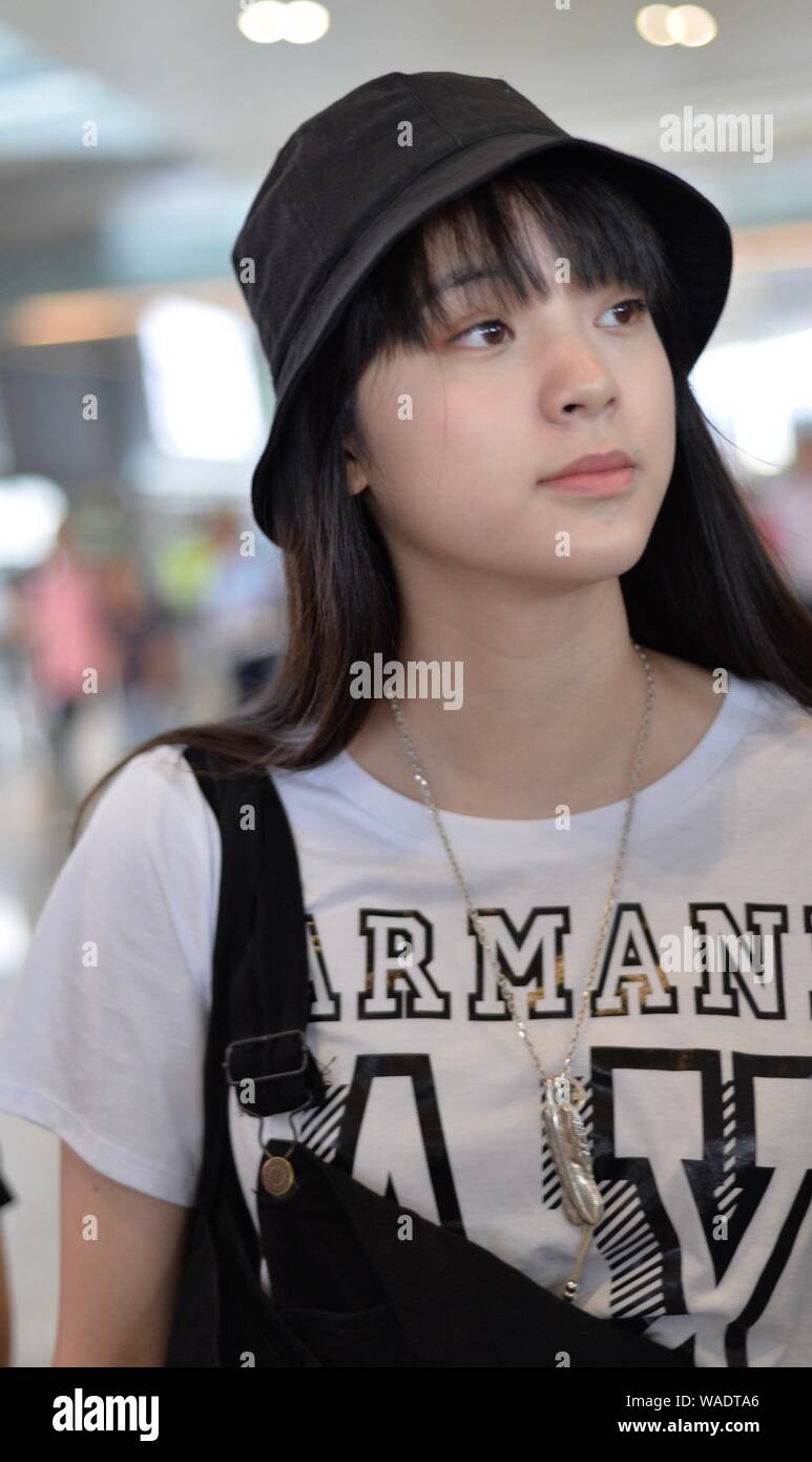 Taiwanese musician and actress Nana Ou-Yang or Ouyang Nana arrives at the Shanghai Hongqiao ...