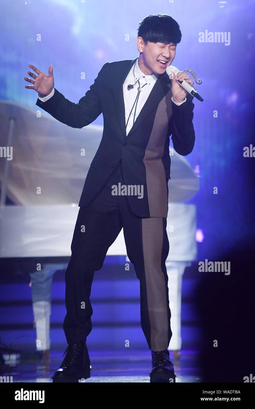 Singaporean singer JJ Lin performs during the opening ceremony for the ...