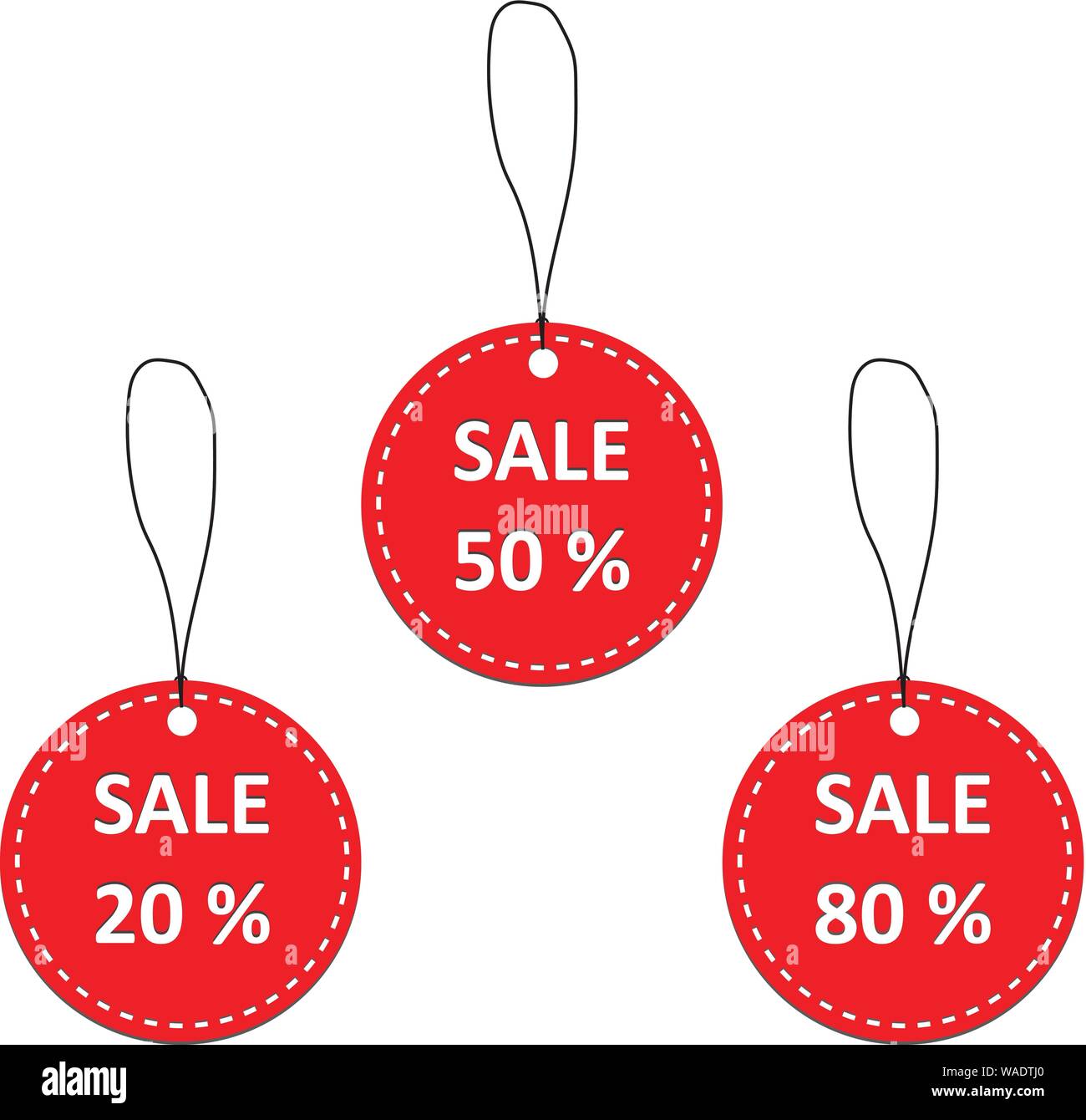 illustration of red color paper sale label with shadow Stock Vector ...