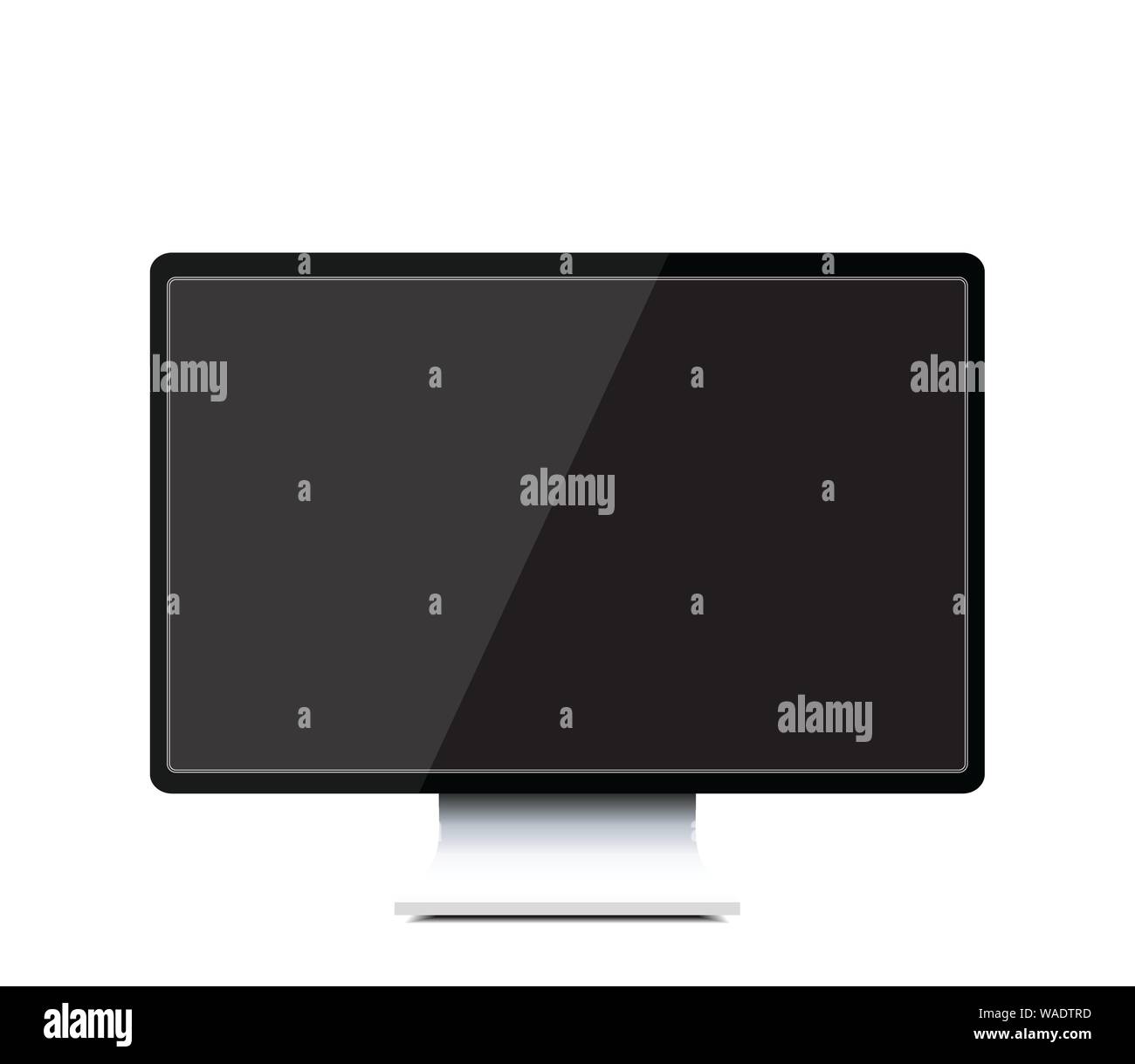 Computer monitor. Isolated illustration on white background Stock ...