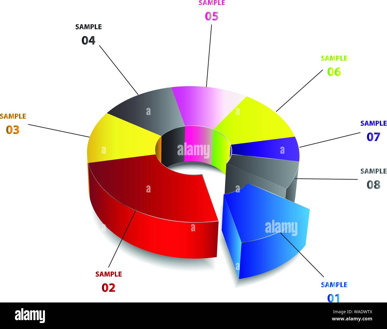 Colorful Business Pie Chart for Your Documents, Reports and ...