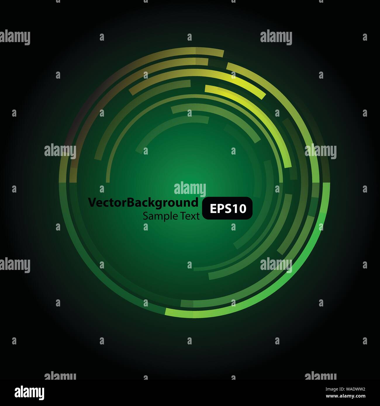 Abstract technology green circles background Stock Vector Image & Art ...