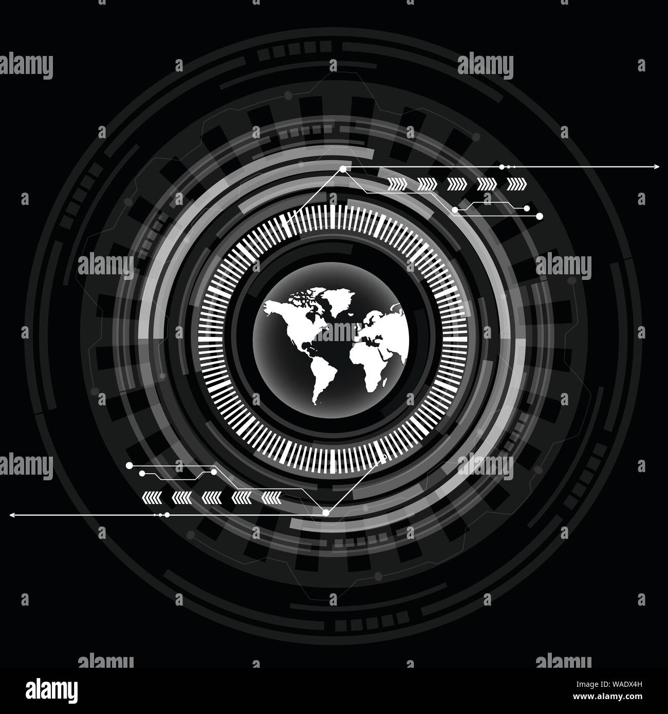 Digital global technology Stock Vector Images - Alamy