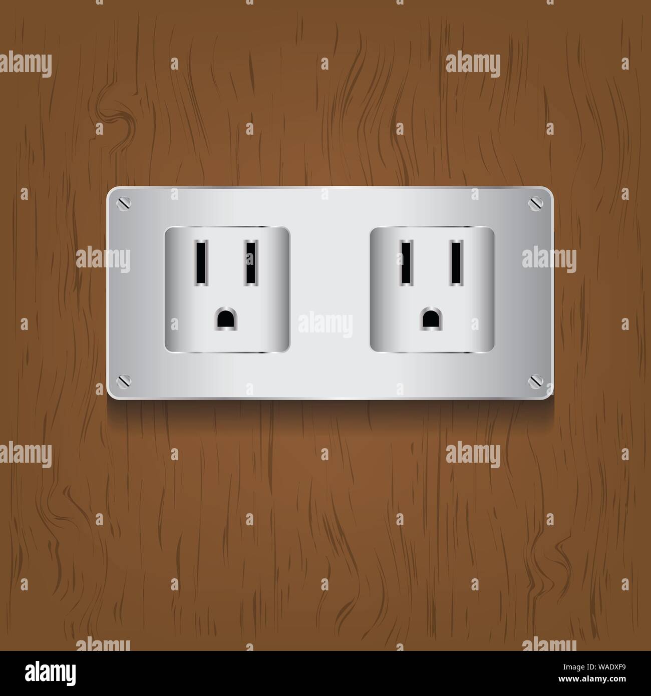 Plug outlet on wall Stock Vector Images - Alamy