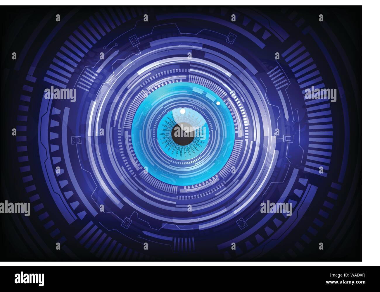 blue eye ball abstract cyber future technology concept background ...