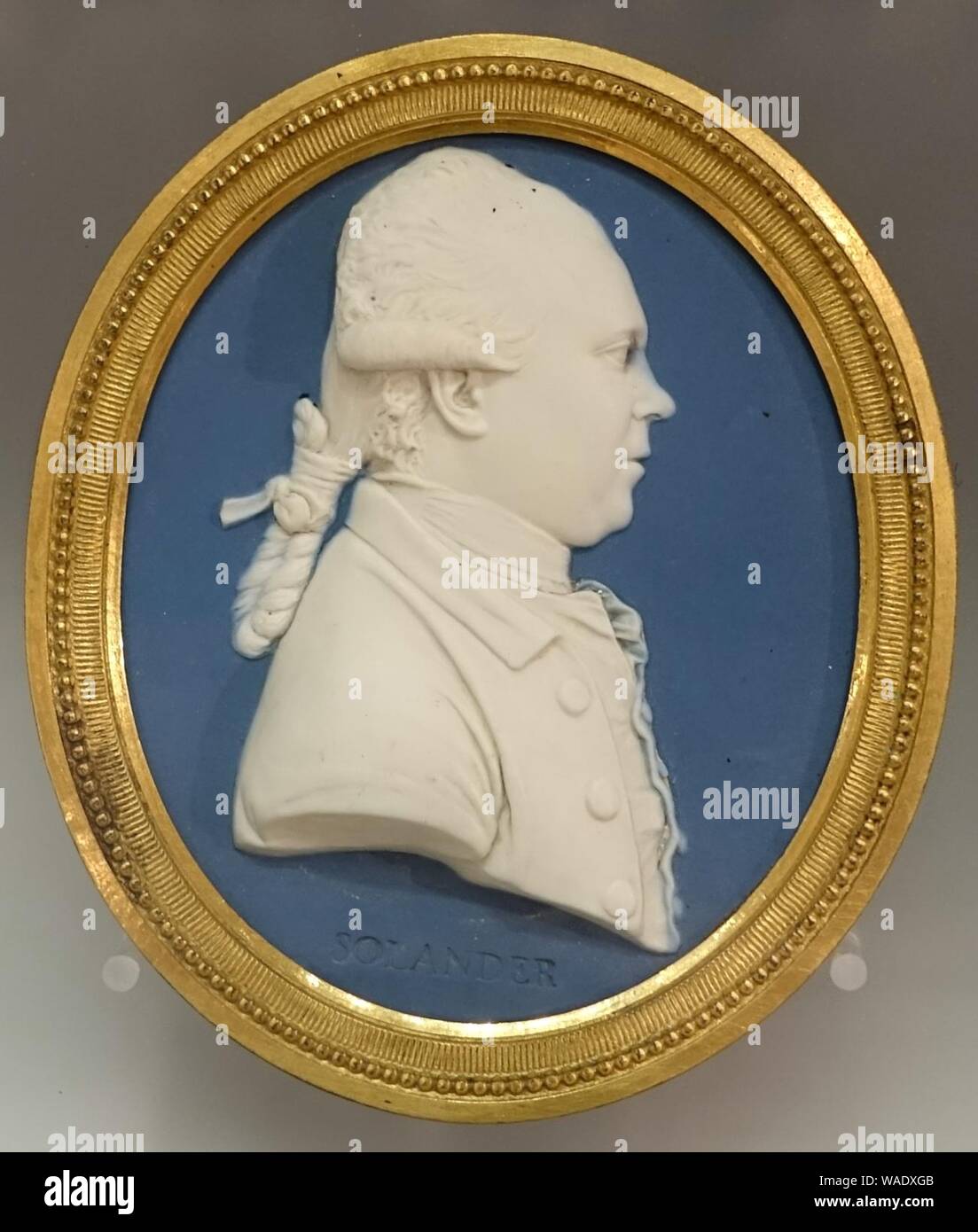 Dr Daniel Charles Solander, by John Flaxman Jr, c. 1778, pale blue ...