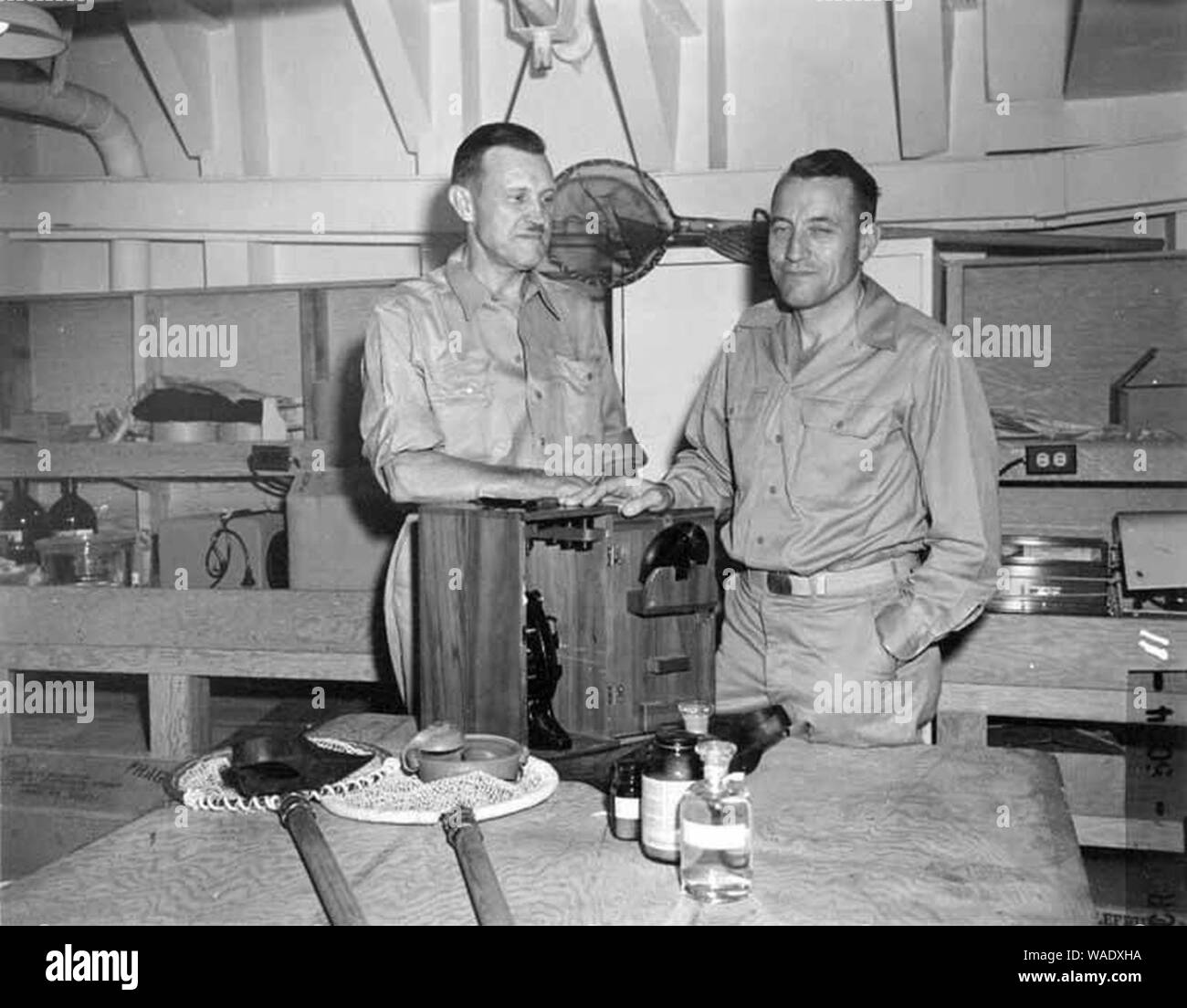 Dr Frederick Hase Rodenbaugh Sr and Dr Lauren R Donaldson unpacking ...