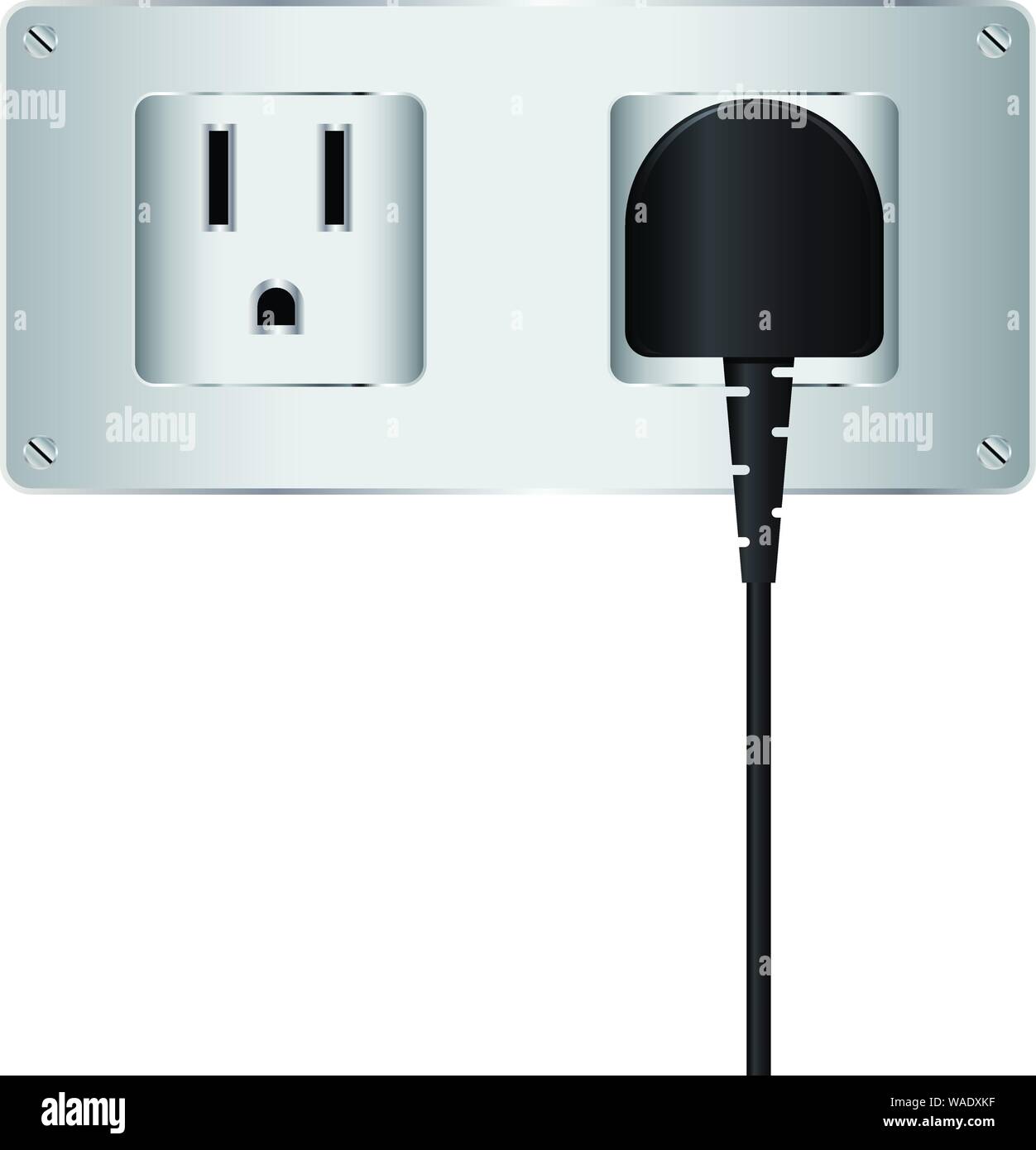Vector electric plug and outlet Stock Vector Image & Art - Alamy