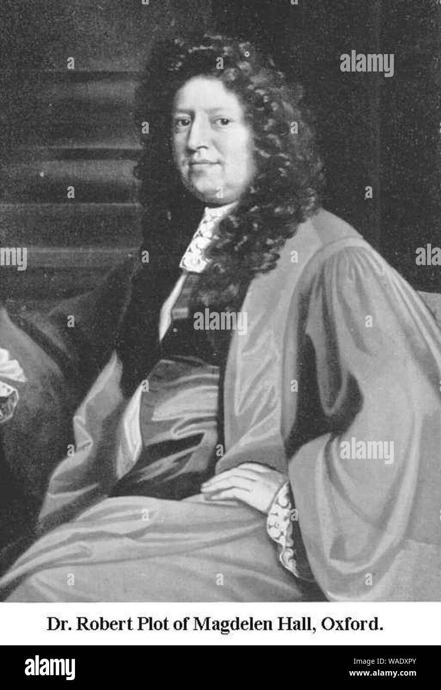 Dr Robert Plot of Magdelen Hall Oxford Stock Photo - Alamy