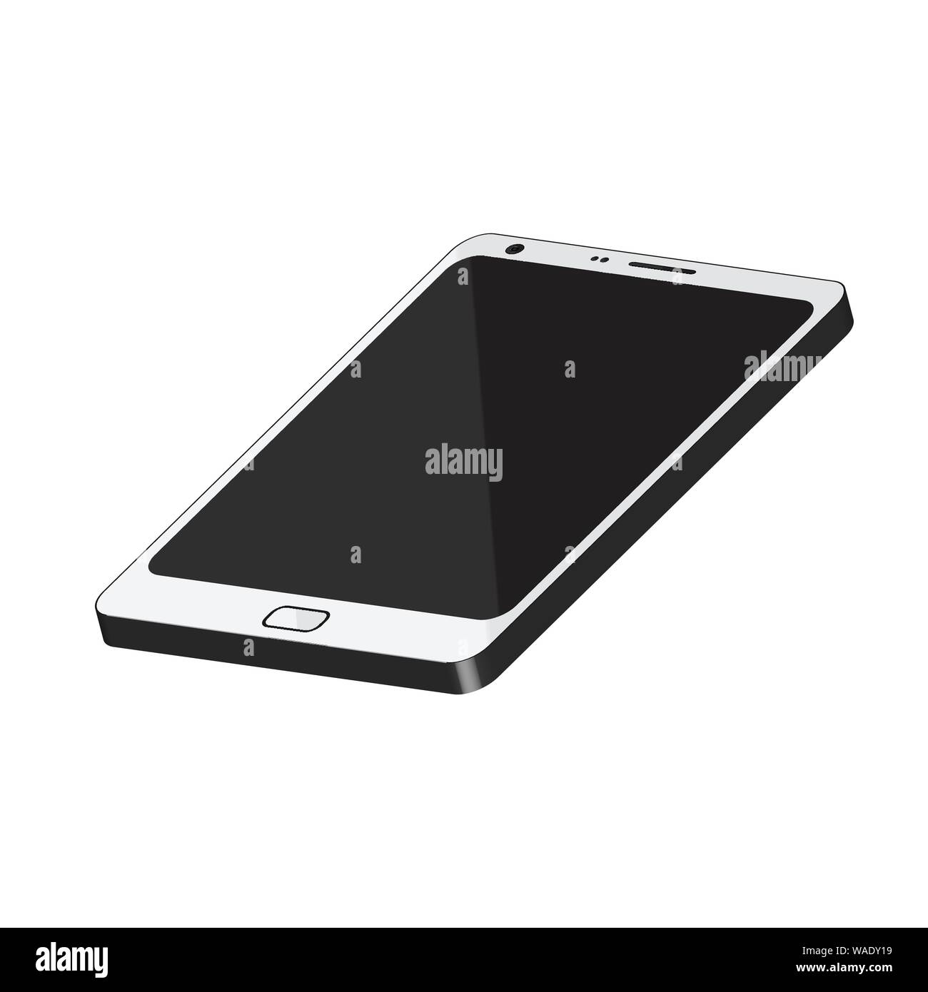 3D smartphone isolated on white background Stock Vector Image & Art - Alamy