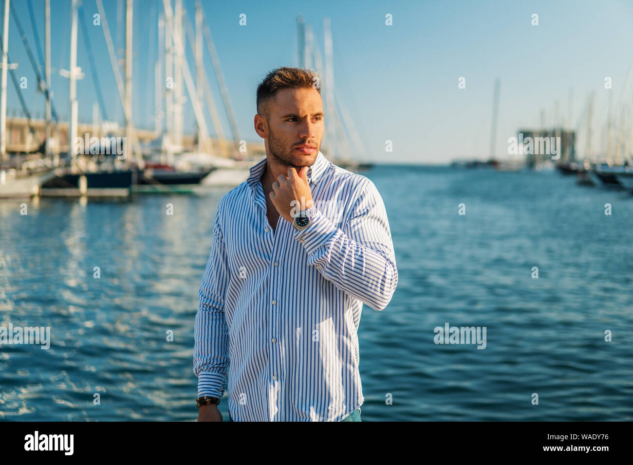 (male or man) yacht rich hi-res stock photography and images - Alamy