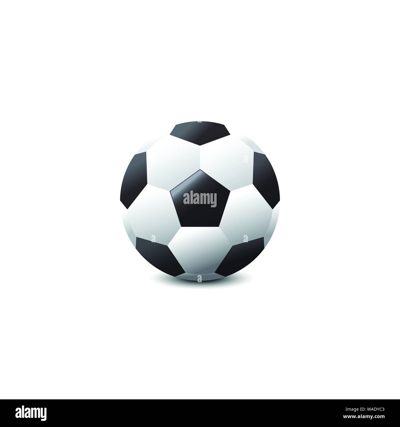 vector isolated soccer ball in studio background illustration Stock ...