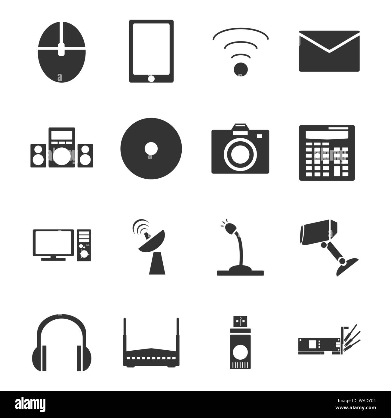 Miscellaneous multimedia raster icons vector Stock Vector Image & Art ...