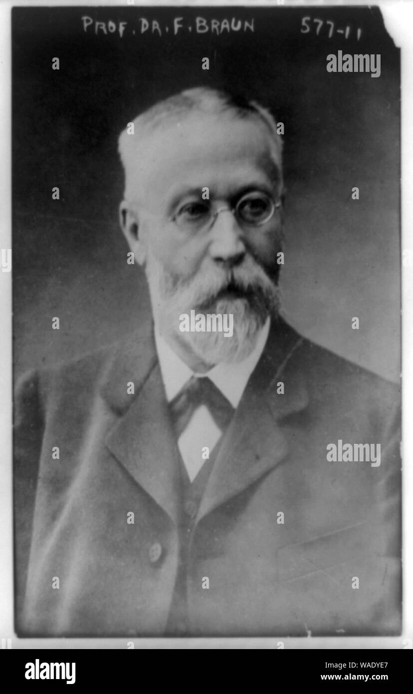 Dr. Ferdinand Braun, head-and-shoulders portrait, facing right Stock ...
