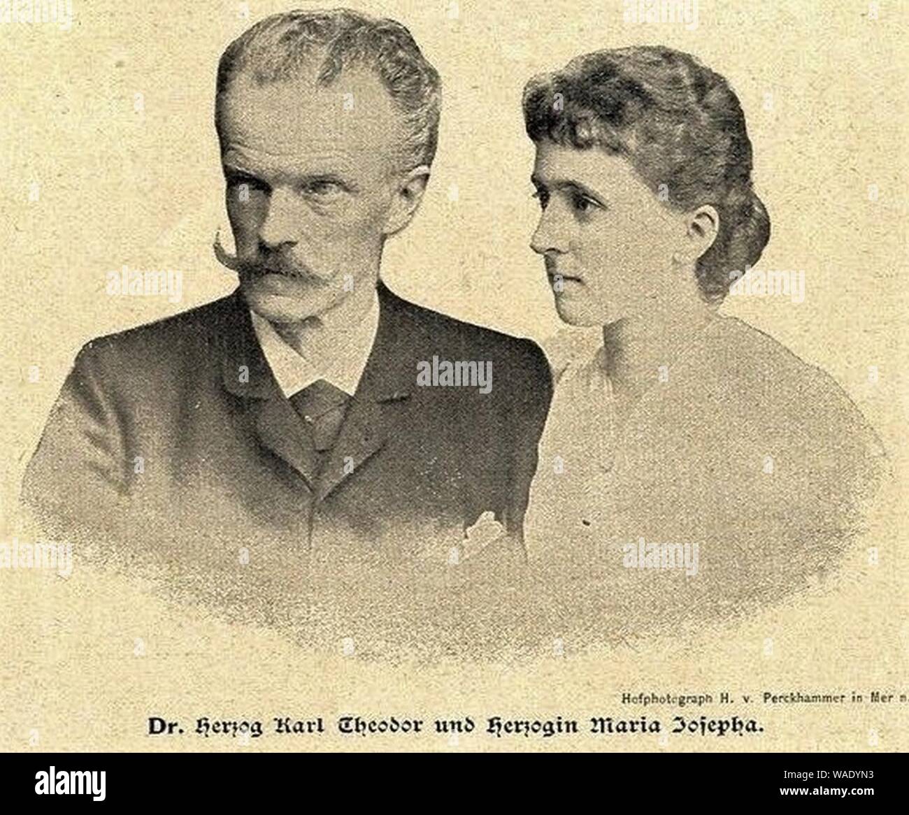 Dr. Herzog Karl Theodor und Herzogin Maria Josepha c. 1899 Stock Photo ...