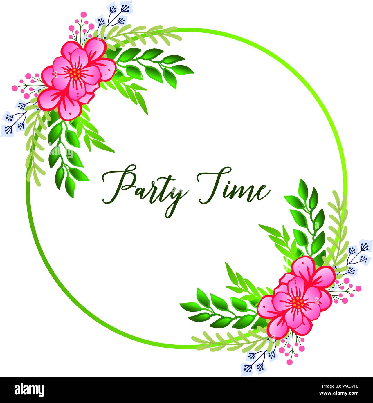 Various shape flower frame, for party time invitation background ...