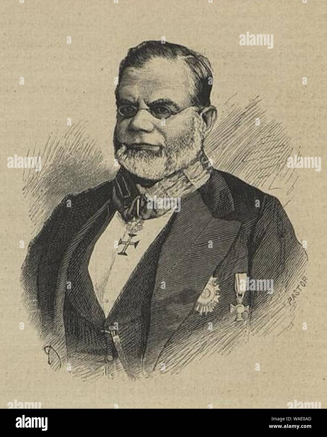 Dr. Miguel Rodrigues Barcellos (segundo uma photographia Stock Photo ...