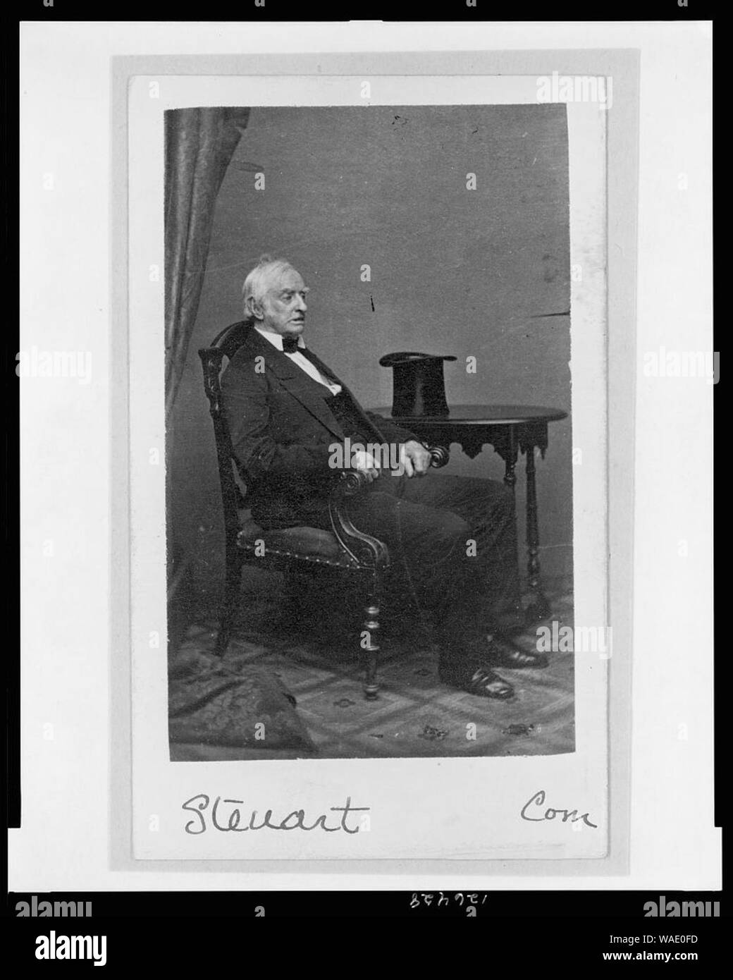 Dr. Richard Sprigg Steuart, seated, facing right, full-length portrait ...