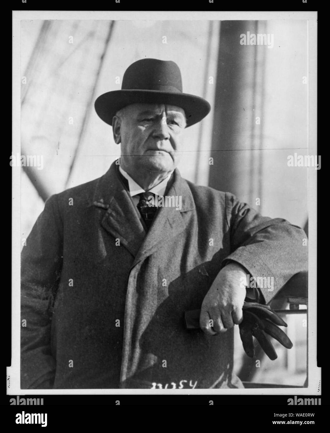 Dr. Wilhelm Heinrich Solf, half-length portrait, leaning on railing of ...