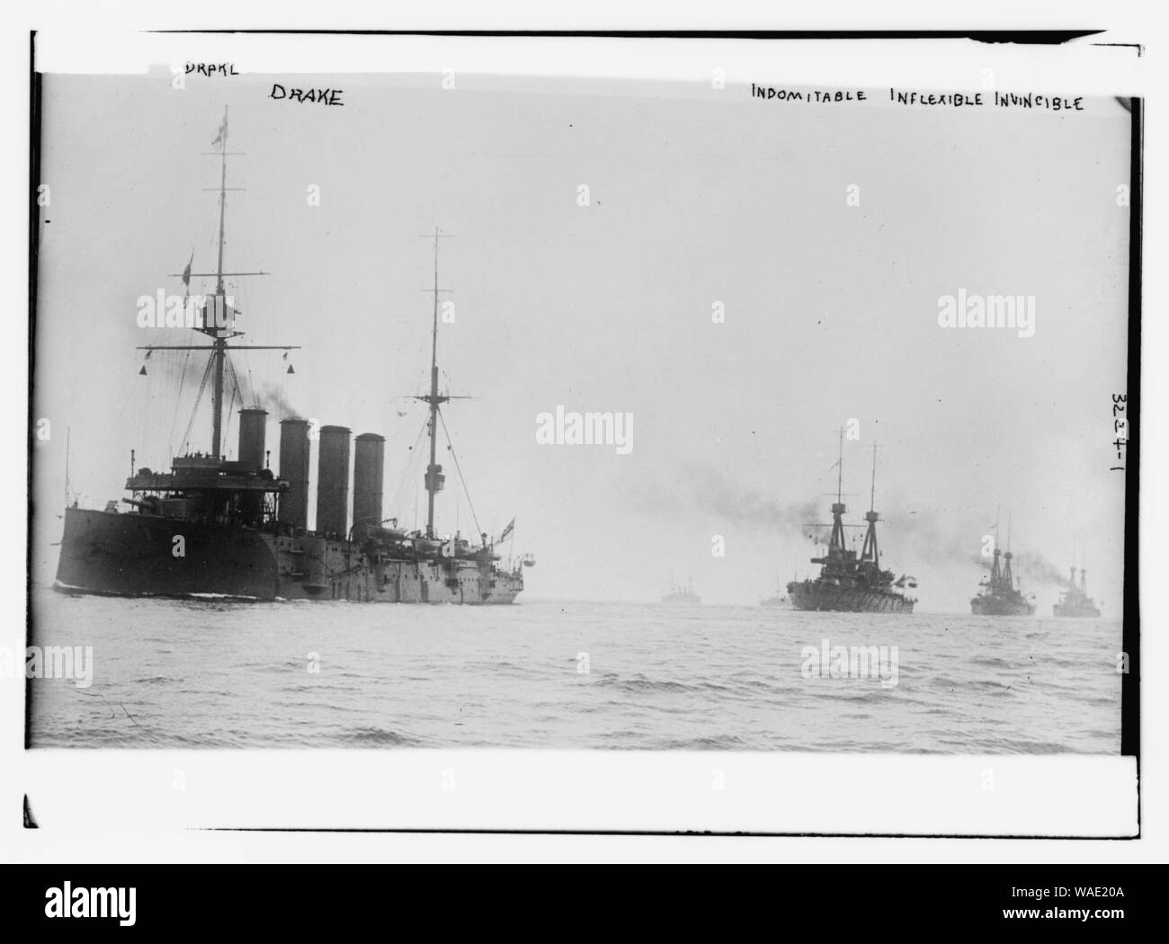 DRAKE, INDOMITABLE, INFLEXIBLE, INVINCIBLE (ships Stock Photo - Alamy