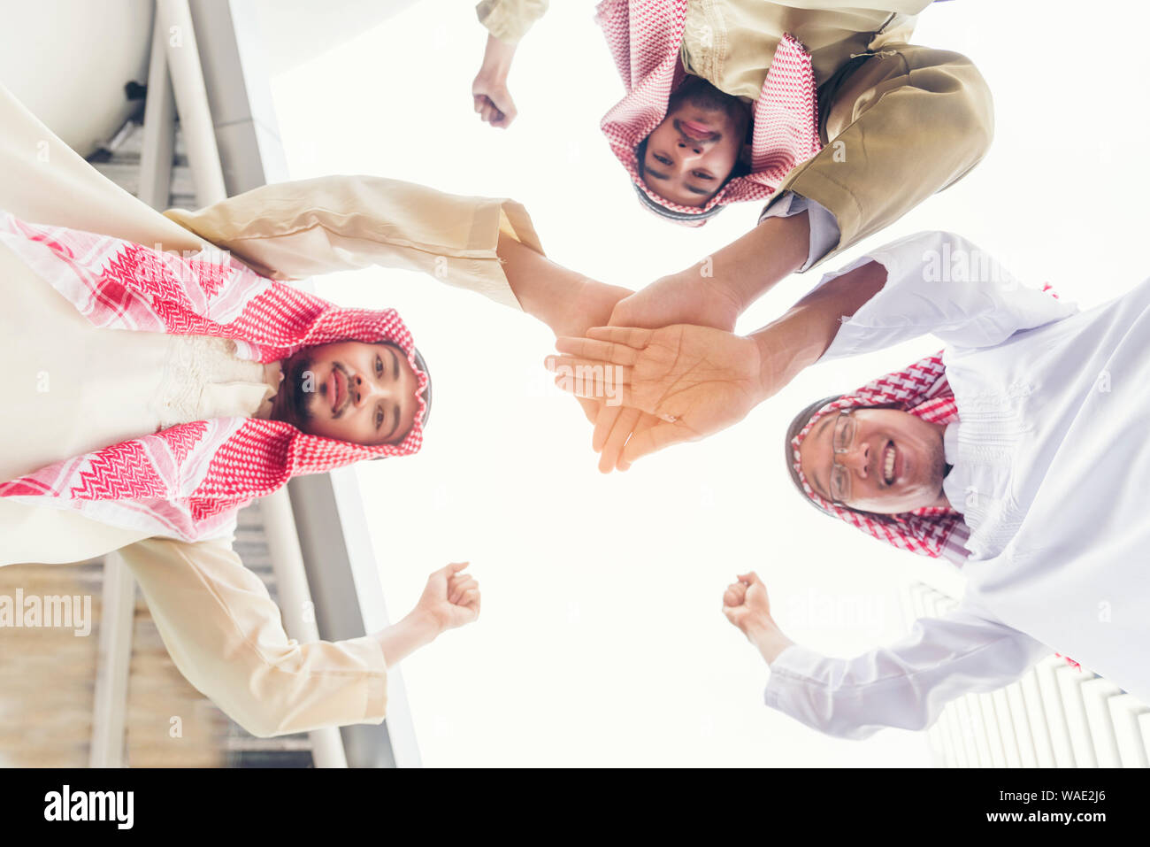 Arab man Teamwork Shake Hands Partnership Concept Stock Photo - Alamy