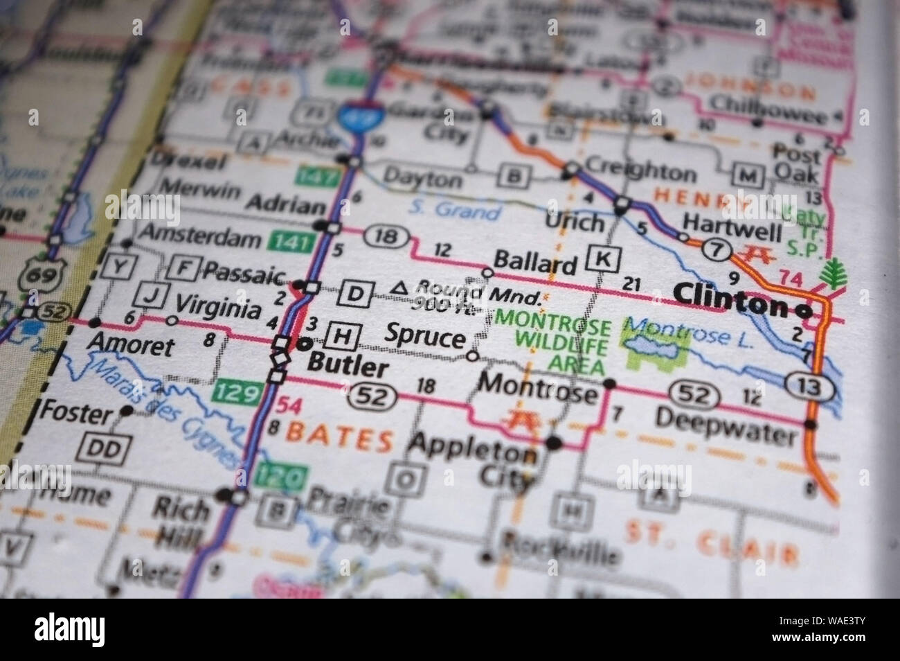 Clinton map hi-res stock photography and images - Alamy