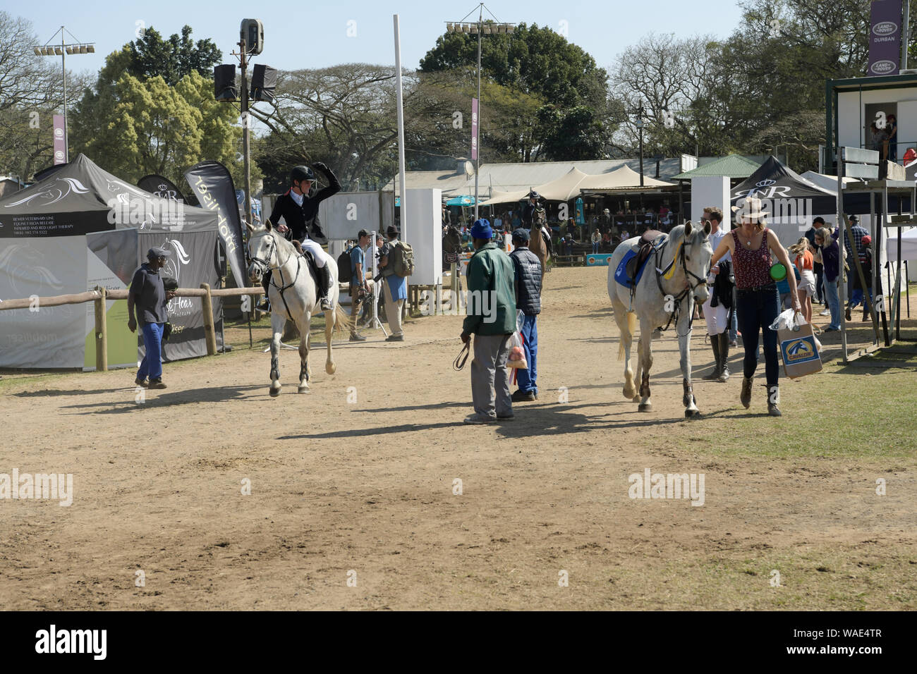 Durban, KwaZulu-Natal, South Africa, people busy with competition ...