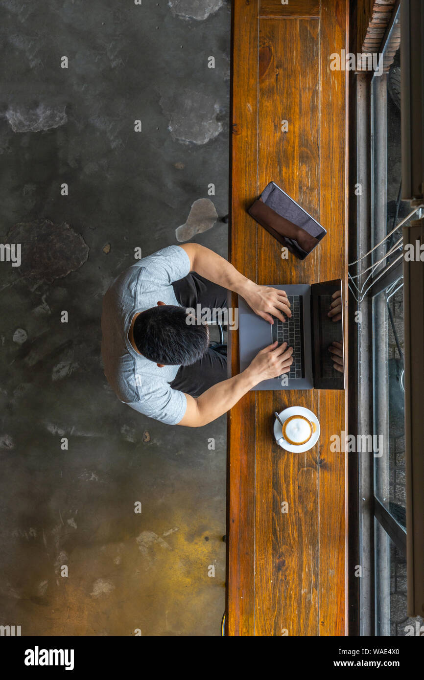 Top view businesspeople typing hi-res stock photography and images - Alamy