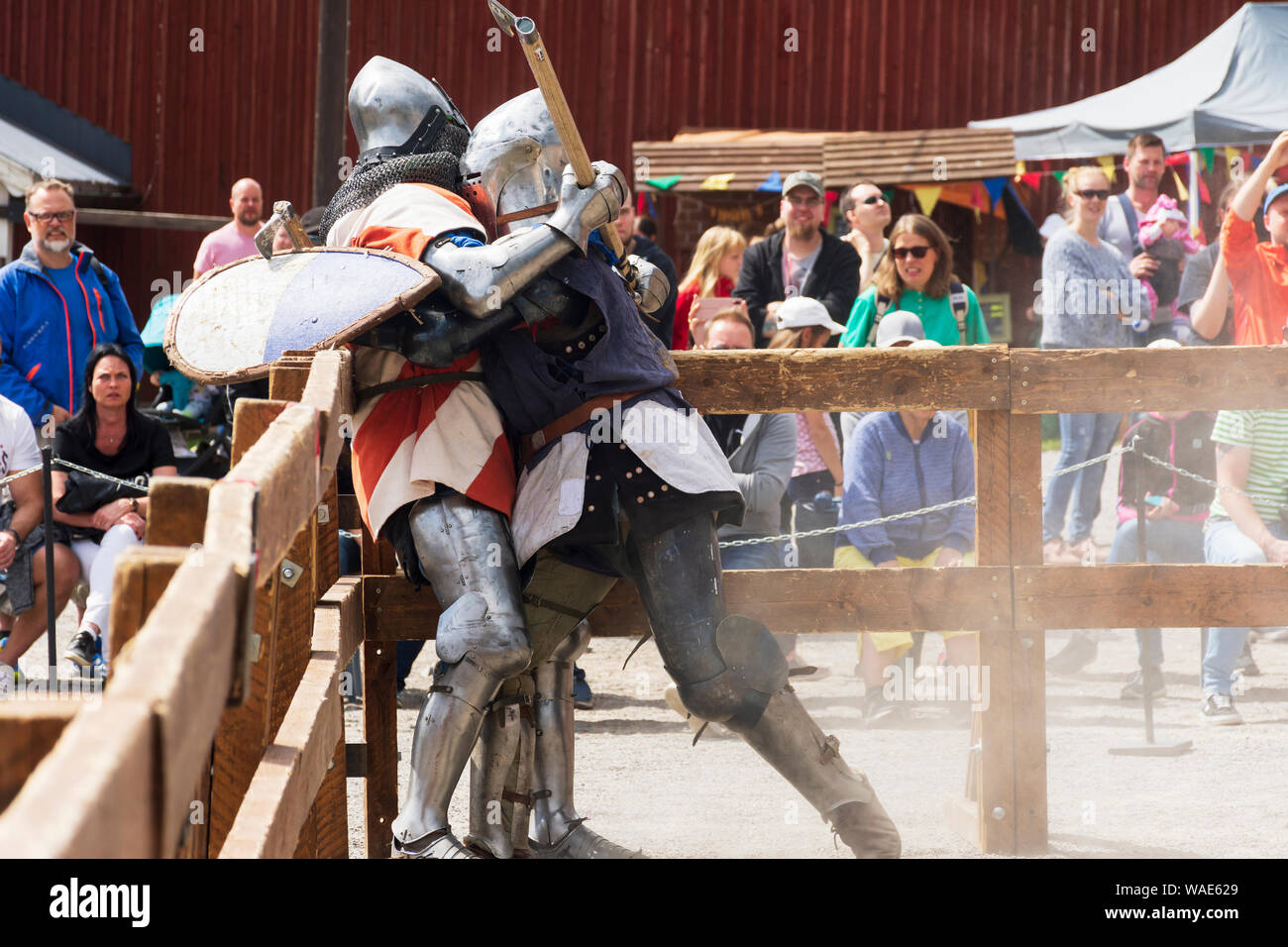 Medieval Combat Sport show in Hämeenlinna Finland Stock Photo - Alamy