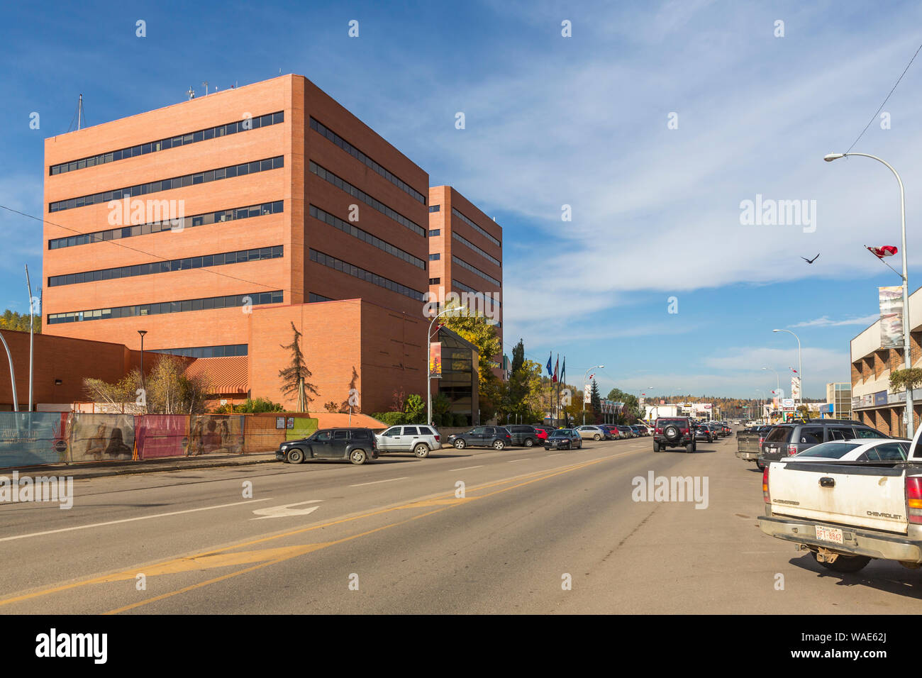 City hall and Provincial Building on Franklin Avenue in downtown Fort ...