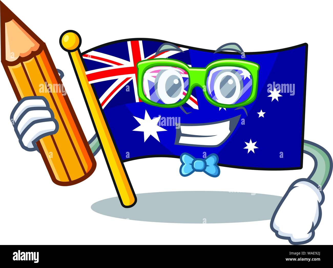Student australian cartoon flag kept in cupboard Stock Vector Image ...