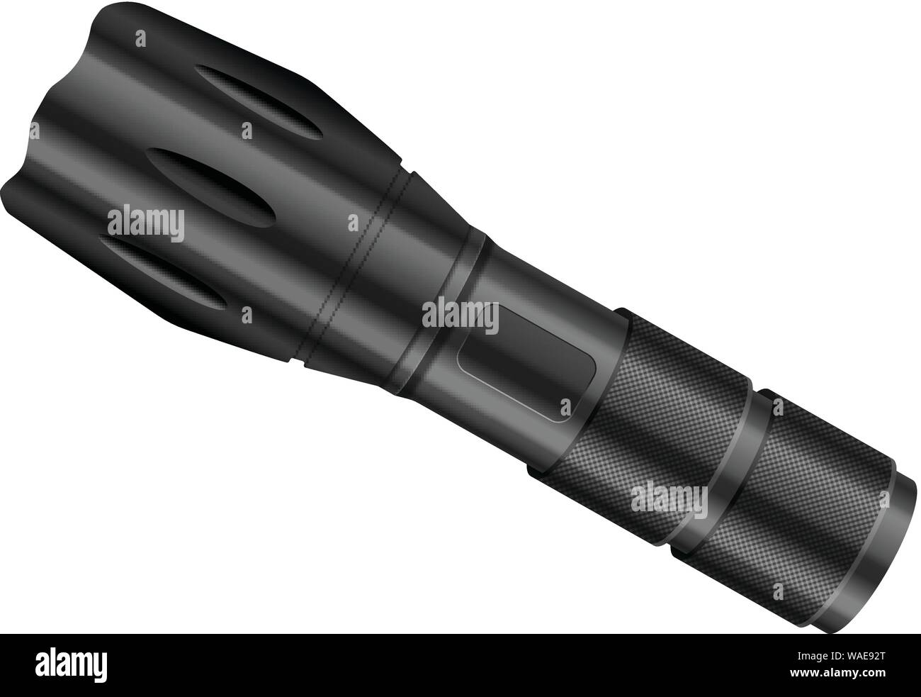 Flashlight on a white background. Vector illustration Stock Vector ...