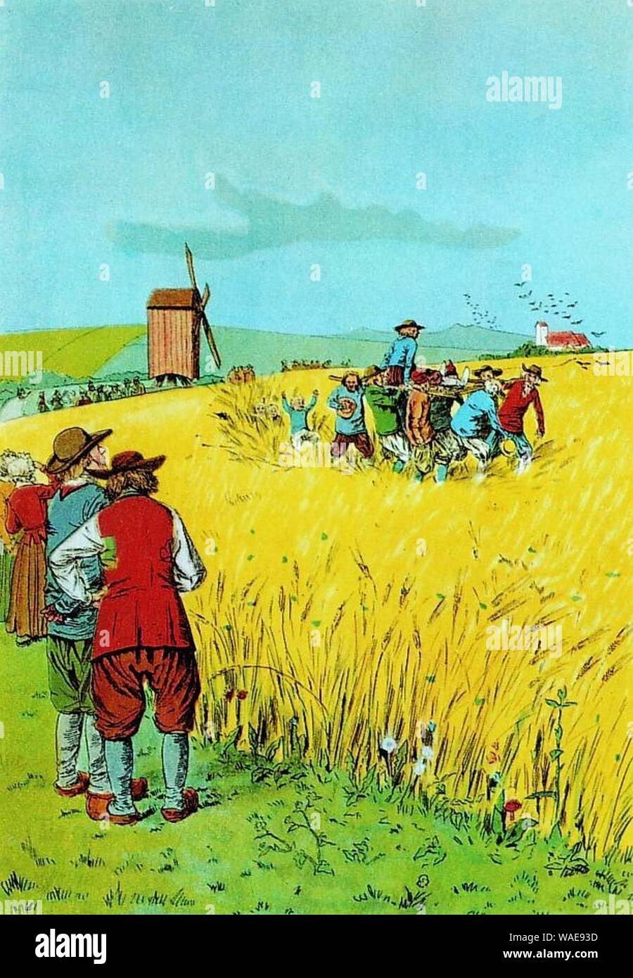 Drawing by Alfred Schmidt 1887 Stock Photo - Alamy