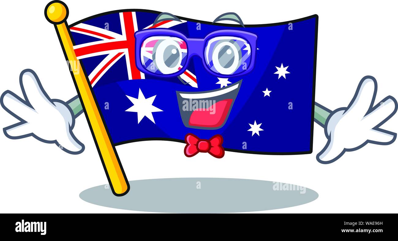 Geek australian cartoon flag kept in cupboard Stock Vector Image & Art ...