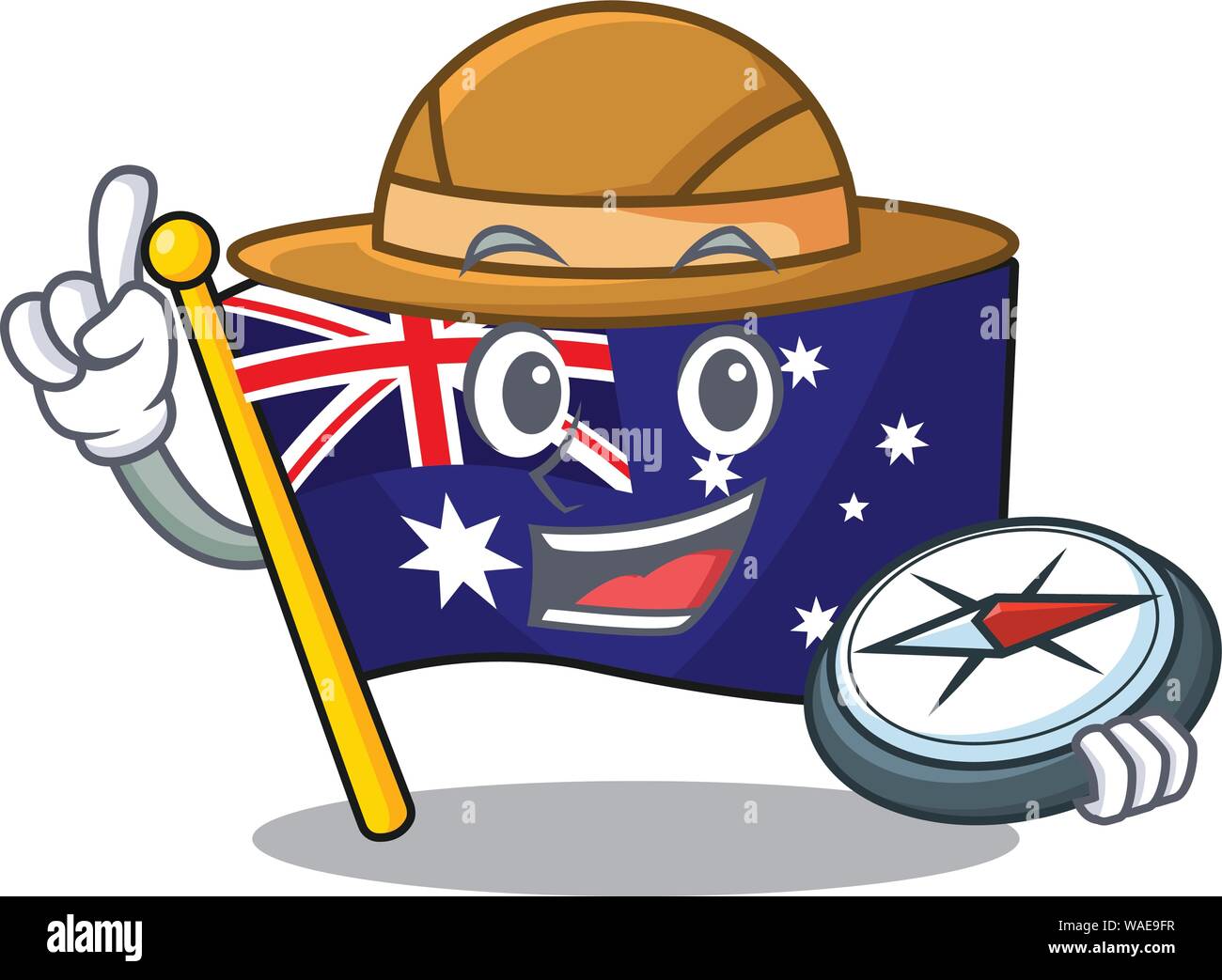 Explorer flag australia in the character shape Stock Vector Image & Art ...
